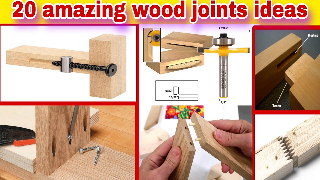 20 amazing wood joints ideas | joint name and tips | woodworking trick ...