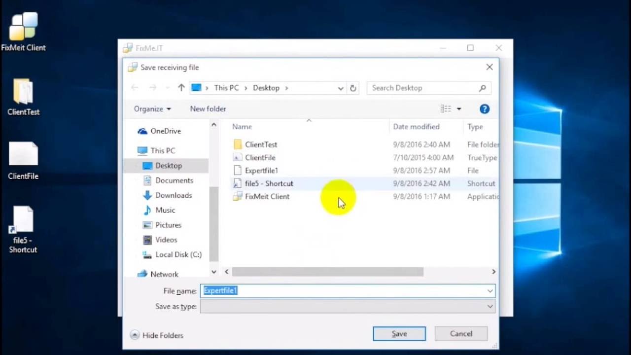 Remote file transfer demo - YouTube