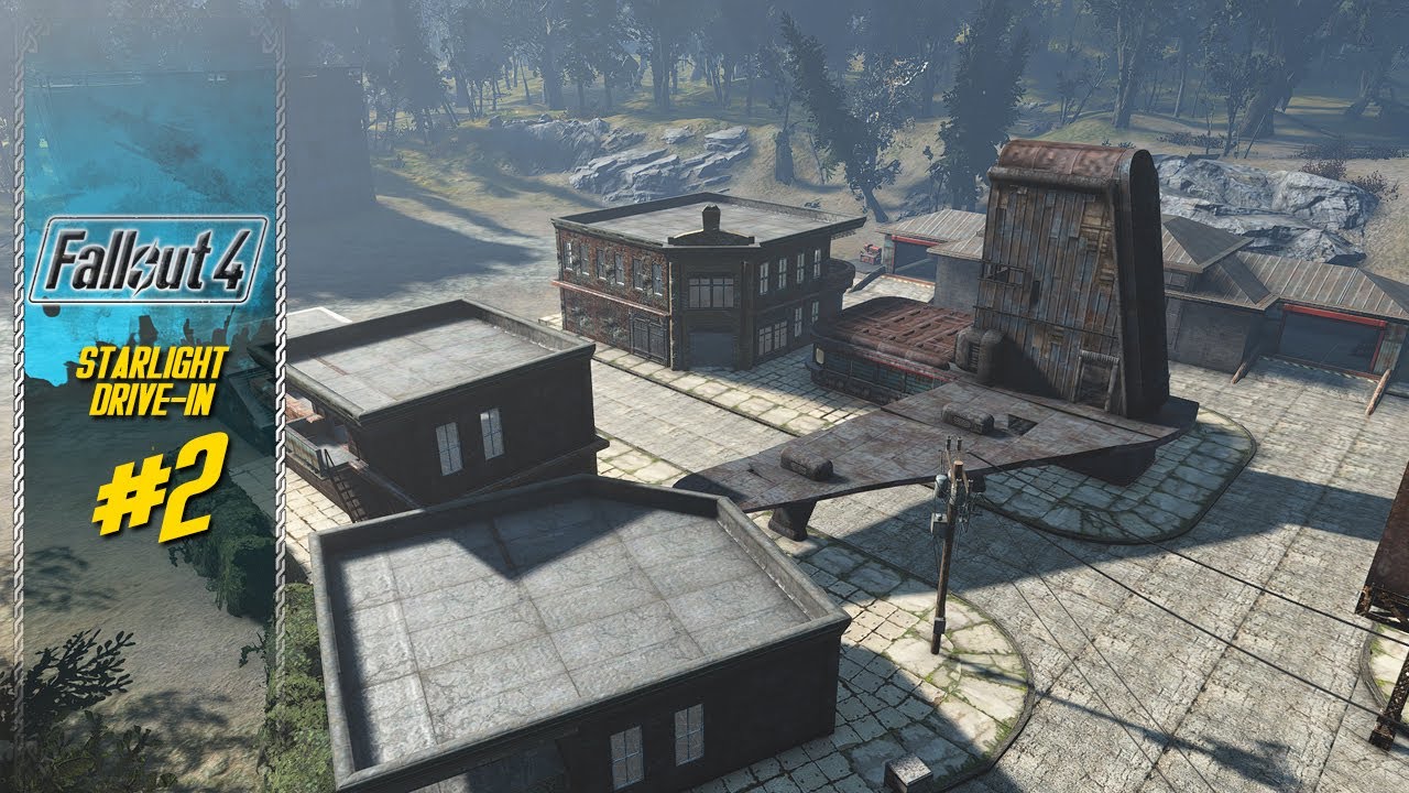 Fallout 4 - Let's Build - Starlight Drive In - Settlement Build ...