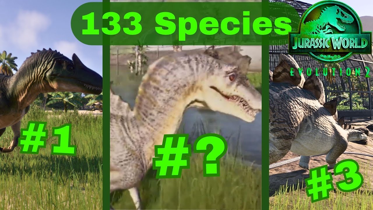 Ranking Every Species in Jurassic World Evolution 2| 133 Species - YouTube