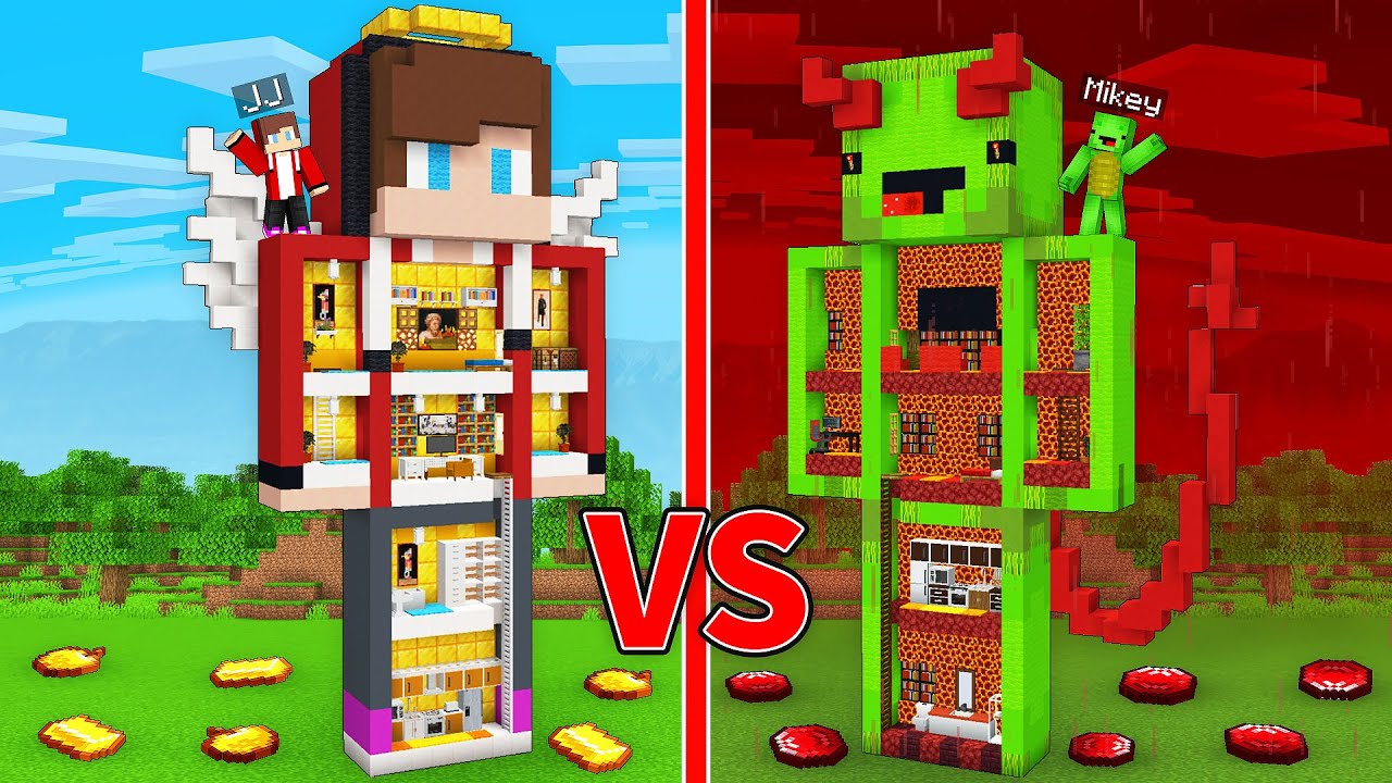 JJ GOD Statue vs Mikey DEVIL Statue Survive Battle in Minecraft ...