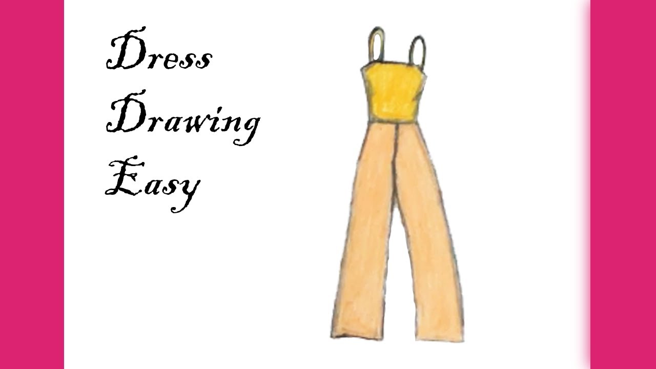 How to draw a beautiful dress drawing | Mano drawing Tips - YouTube