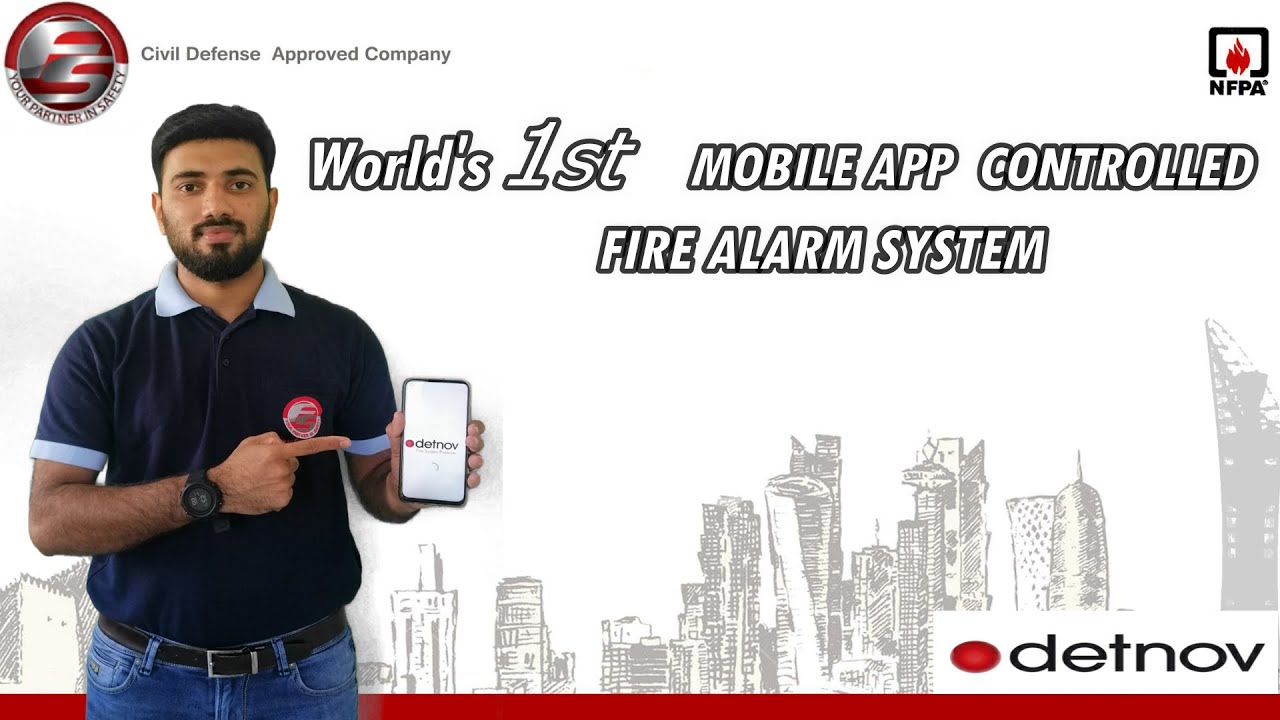World’s first mobile app-controlled fire alarm system #English# - YouTube