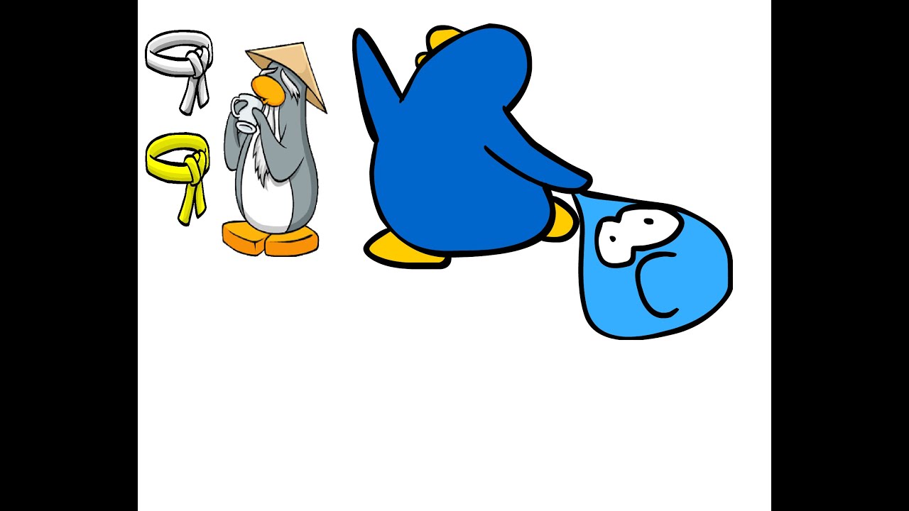 Club Penguin Journey of the belts #1 White and Yellow - YouTube