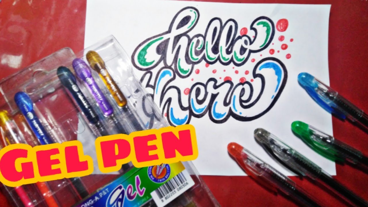 GEL PEN LETTERING | Lettering Design #30 | Paano mag Lettering - YouTube