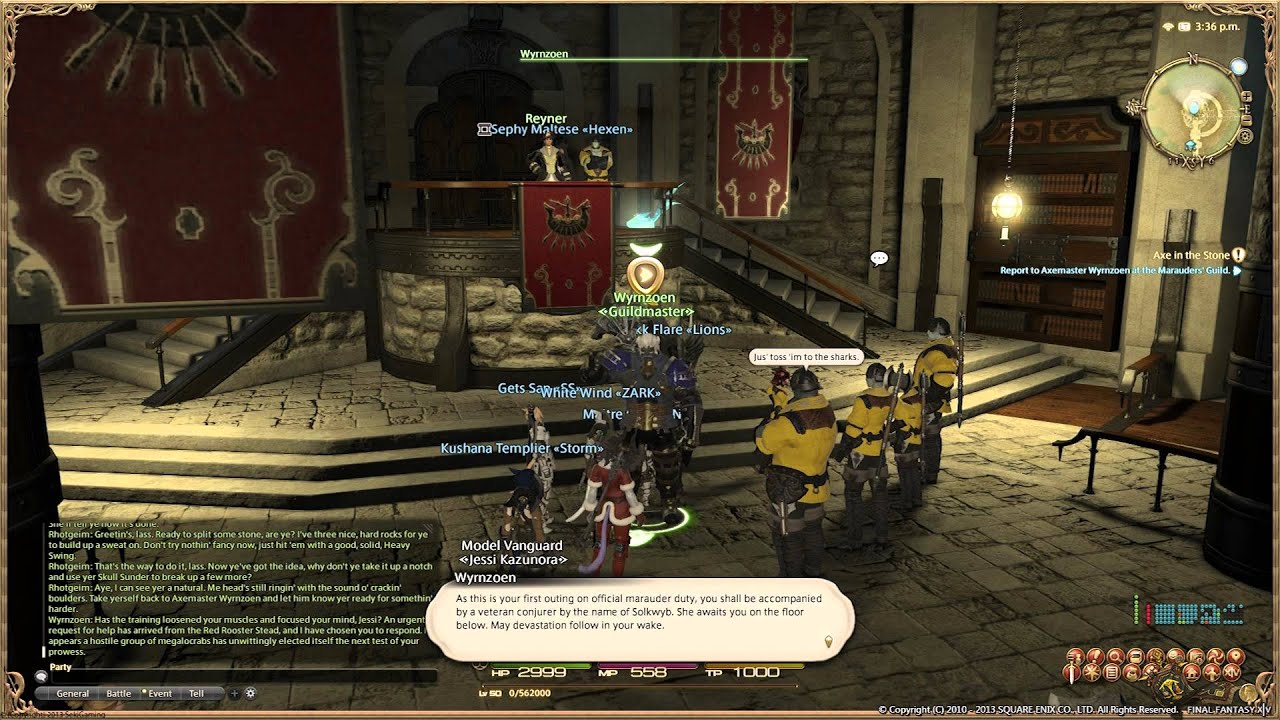 Final Fantasy XIV A Realm Reborn - Marauder Lv5 Quest - Axe in the ...