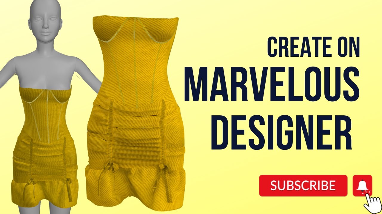CREATING A DRESS - MARVELOUS DESIGNER - YouTube