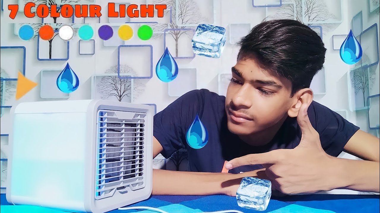 AC With 7 Different light Lump | Smallest Air Conditioner | Portable ...