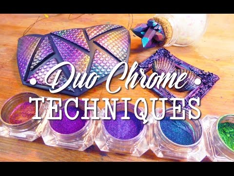 Techniques Duo Chrome sur Pâte polymère l OIL SLICK & CHAMELEON 🎨 - YouTube