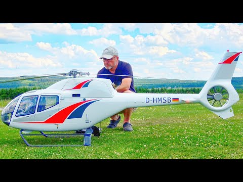 HUGE RC EUROCOPTER EC120B COLIBRI MODEL DEMONSTRATION FLIGHT