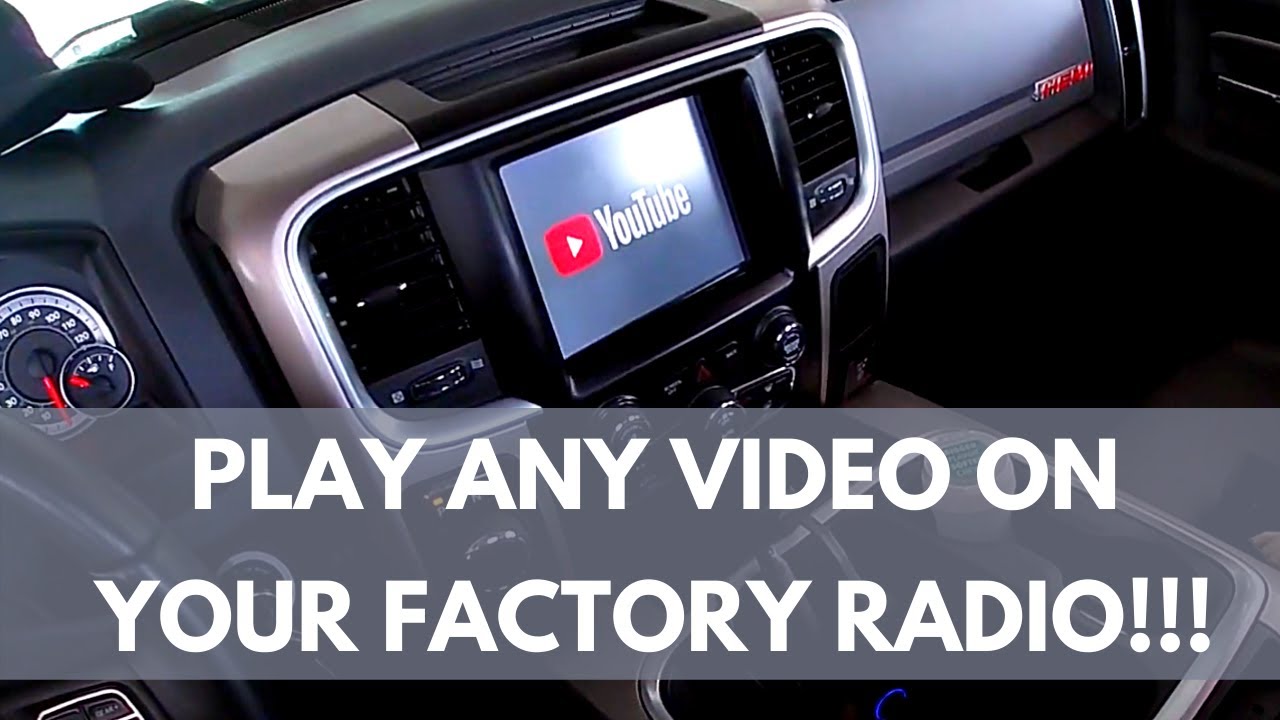 DISPLAY VIDEO ON FACTORY RADIO!! Dodge,Ram,Chrysler. 8.4 Uconnect - YouTube