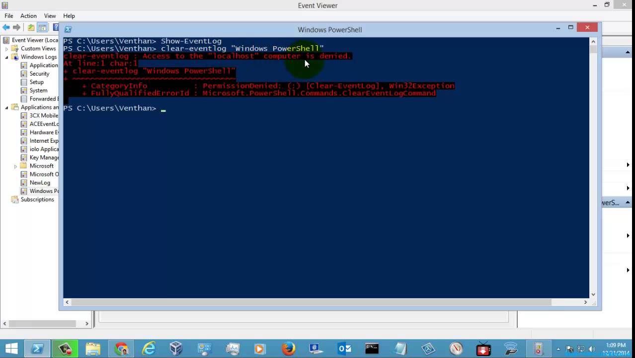 Windows Powershell Tutorial - Clear-EventLog - YouTube
