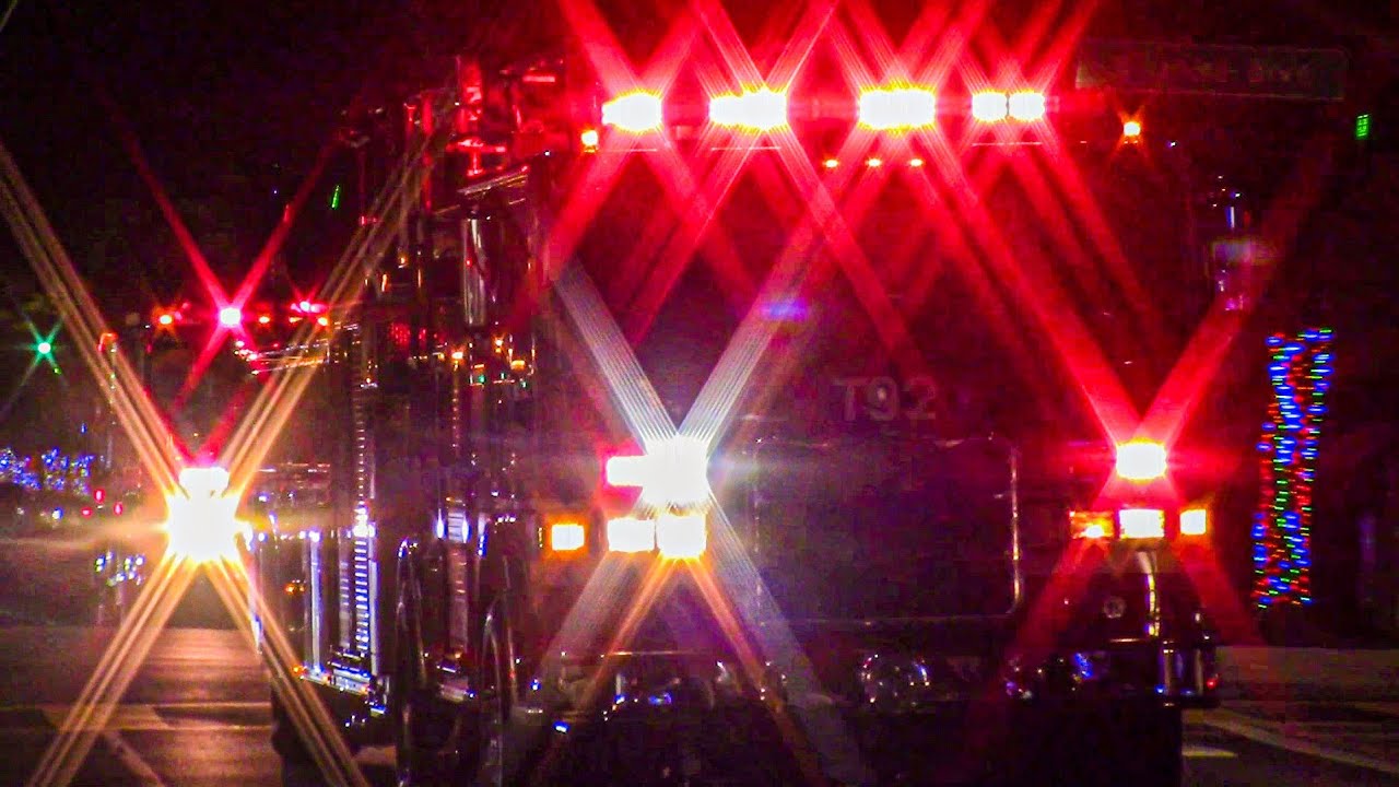 LAFD Light Force 92 Responding - YouTube