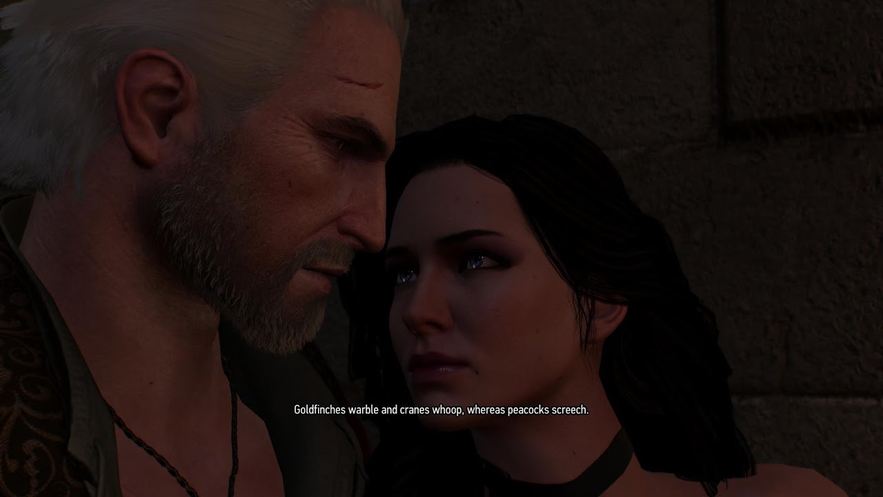 The Witcher 3 : Wild Hunt Geralt and Yennefer hiding scene - YouTube