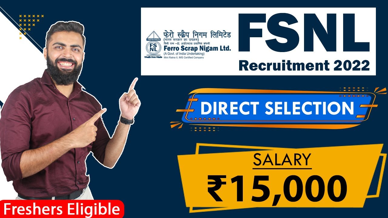 FSNL Recruitment 2022 | Direct Selection (Very Easy) | Salary ₹15,000 ...