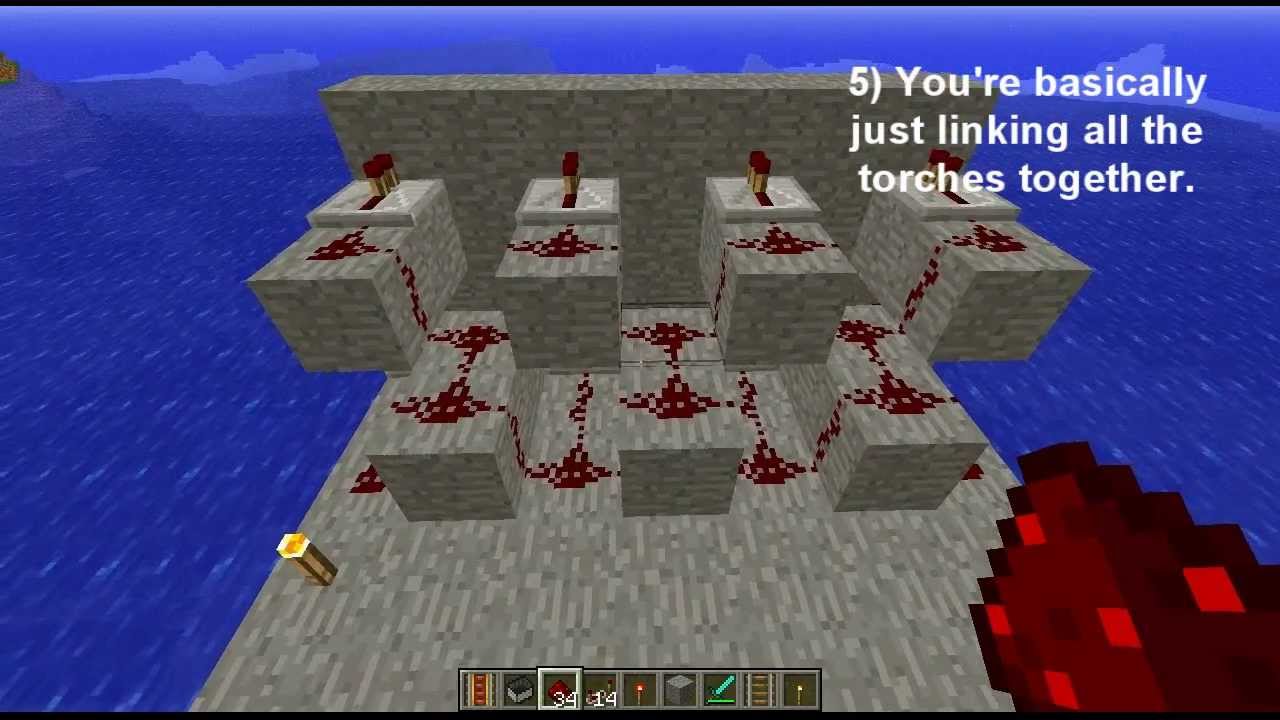 Minecraft (TUT) - Flashing Redstone Torch Design - YouTube