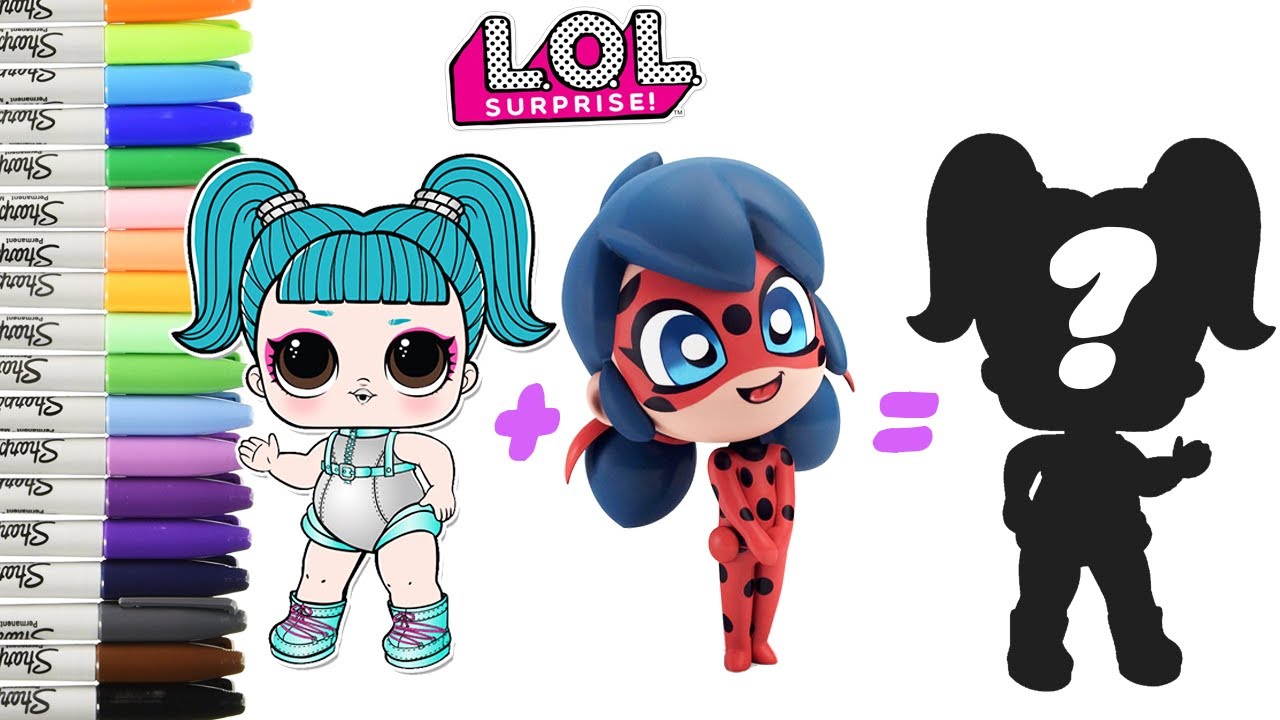 COMO COLORIR E DESENHAR LADYBUG E LOL SURPRISE - YouTube