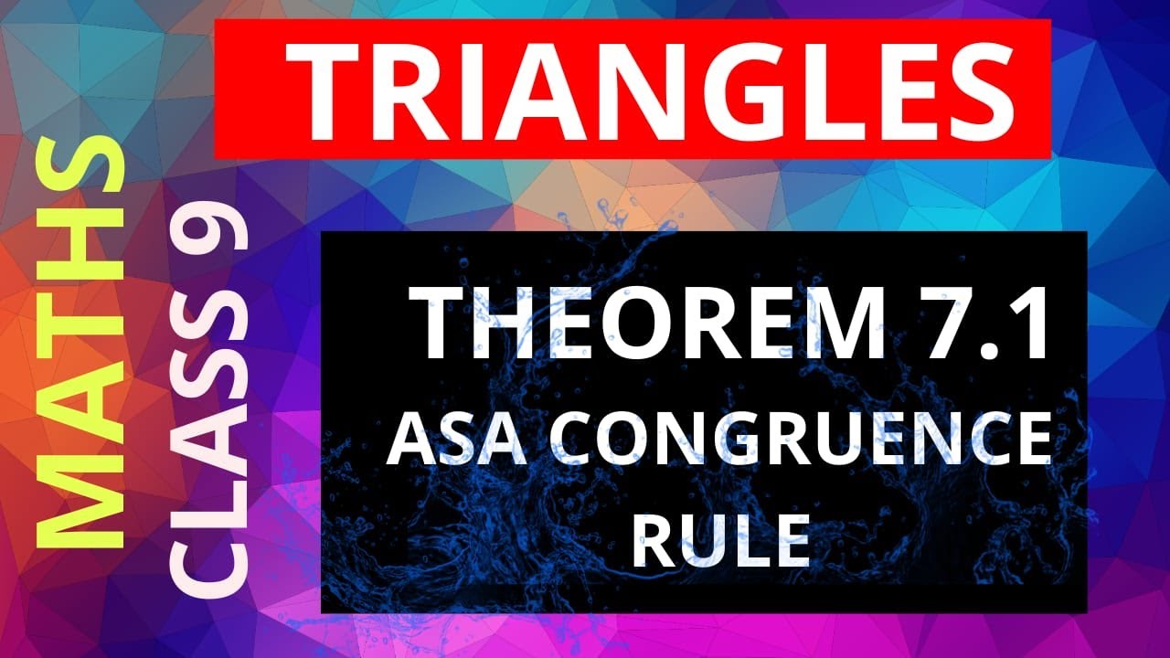 THEOREM 7.1 PROOF//TRIANGLES//CH-7//CLASS 9//CBSE// MATHSPEDIA - YouTube