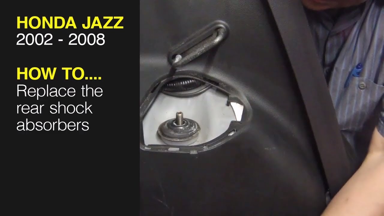 How to Replace the rear shock absorbers on the Honda Jazz 2002 to 2008 ...