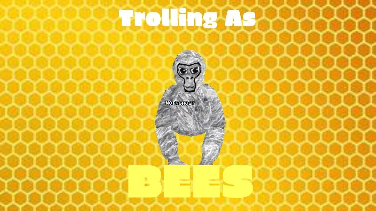 Trolling as Bees in Gorilla Tag (i smashed my hand into a wall) - YouTube