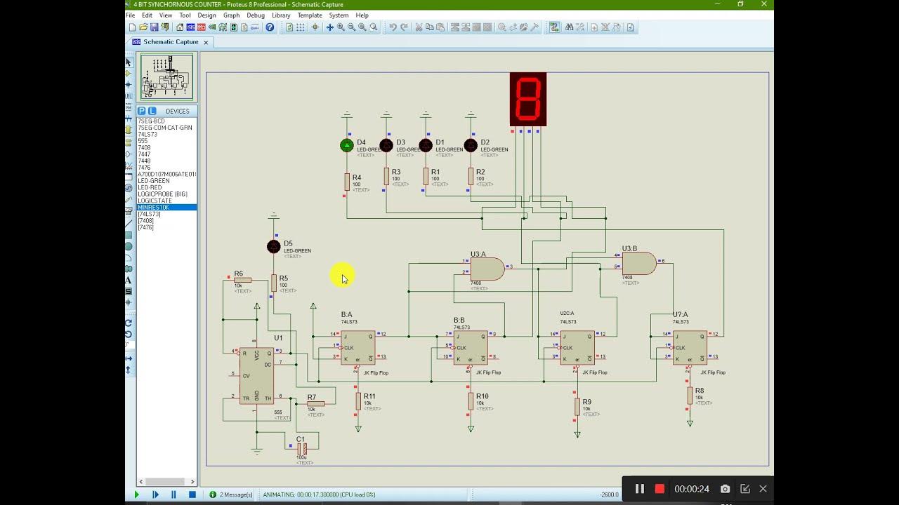 4-BIT Synchronous Counter Simulation ||Proteus|| 2021 - YouTube