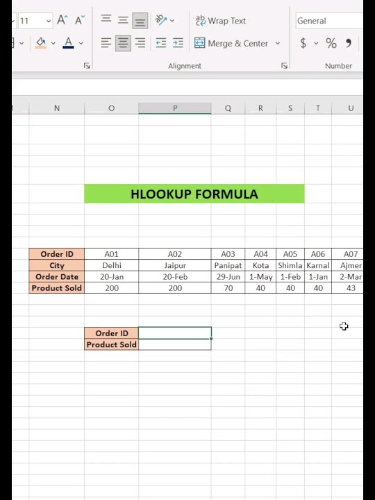 HLOOKUP FORMULA IN EXCEL or How To Use HLOOKUP IN EXCEL - YouTube