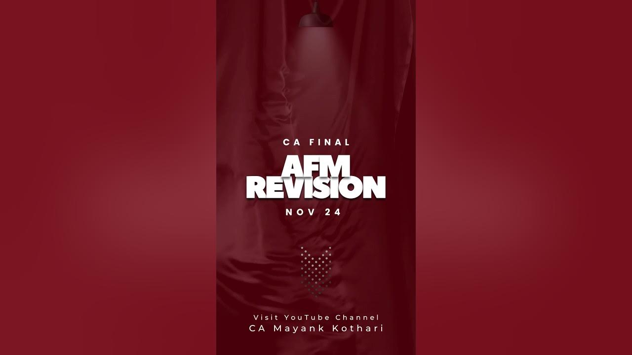 AFM Revision Videos Chapterwise - YouTube