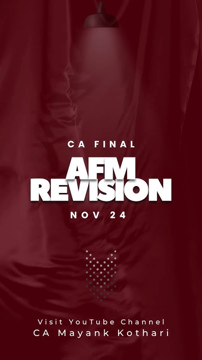 AFM Revision Videos Chapterwise - YouTube
