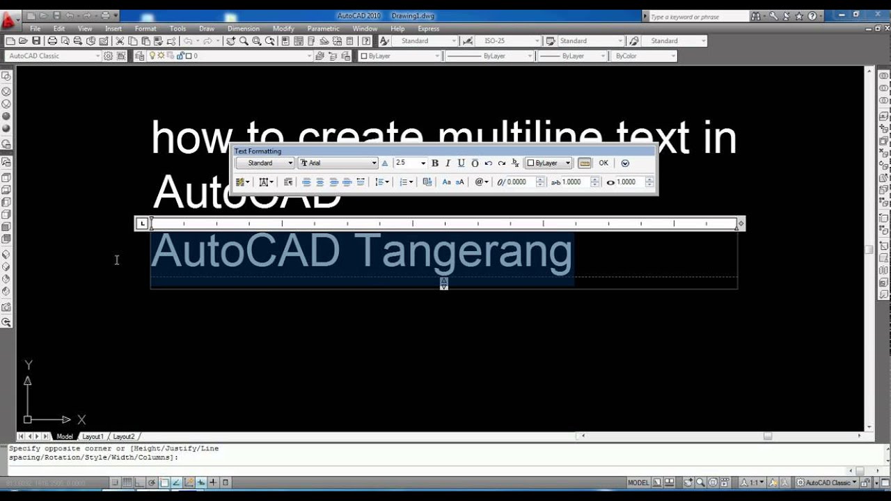 How To Create Multiline Text In AutoCAD YouTube How To Create Multiline Text In AutoCAD YouTube