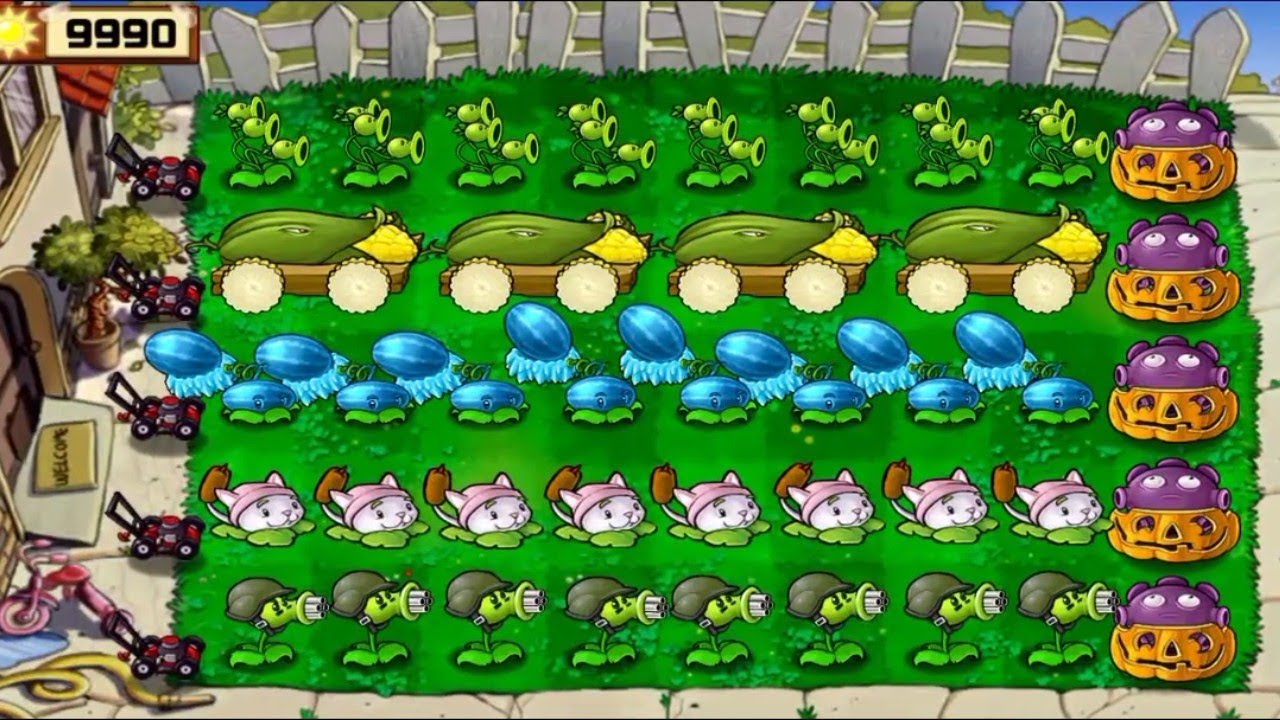 Pvz • Could this Line - Up win against Parade of Zombies ? • Survival ...