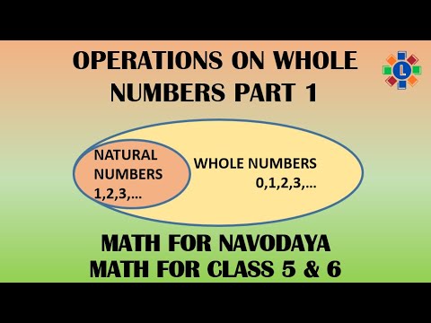 Operations On Whole Numbers Part 1 - Youtube