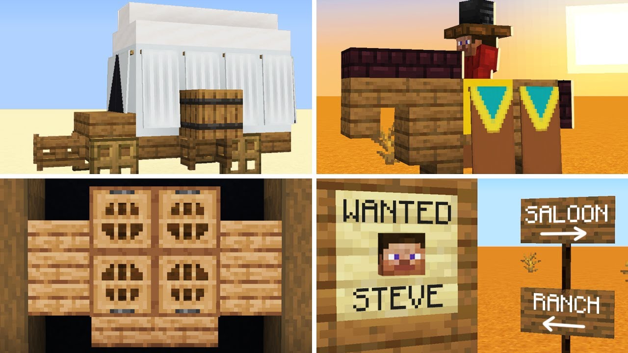 11 Wild West Build Hacks & Decorations in Minecraft Java & Bedrock ...