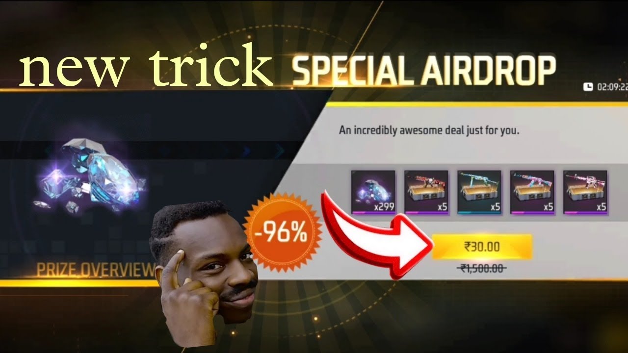 how to get 30 rupees airdrop in free fire with 300 diamond - YouTube