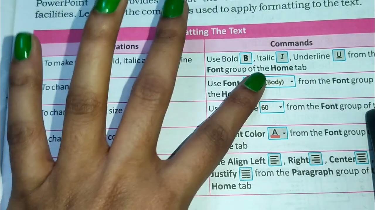 Class 4 Computer Lesson 6 Working On Ms Powerpoint 2016 Part 1 Formatting The Text Youtube