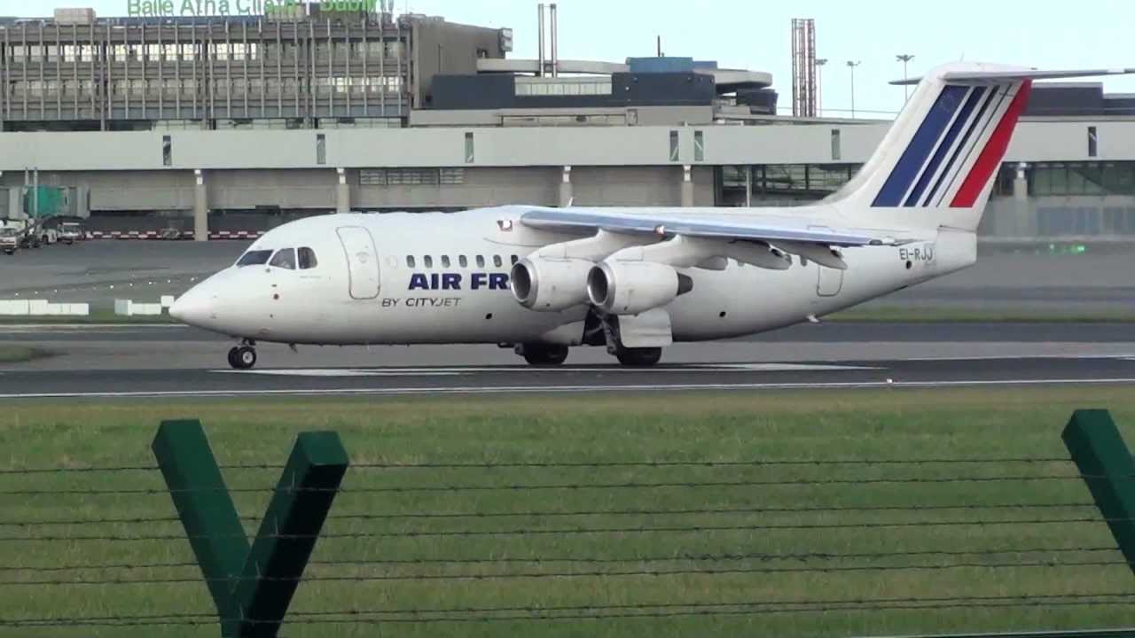 Avro RJ85/BAe 146 of Air France Takeoff Dublin - YouTube