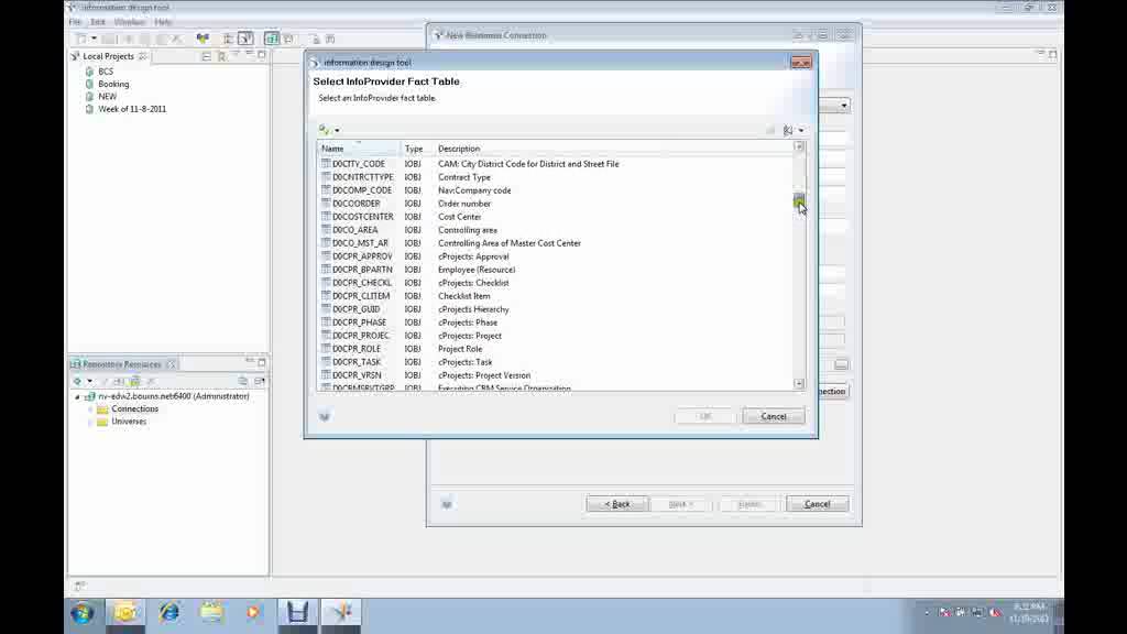 BOBJ 4.0 Information Design Tool (IDT) - Create SAP BW DSO Connection ...