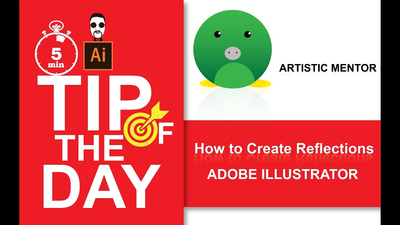 How to create Reflections - illustrator | Tip of the Day - YouTube