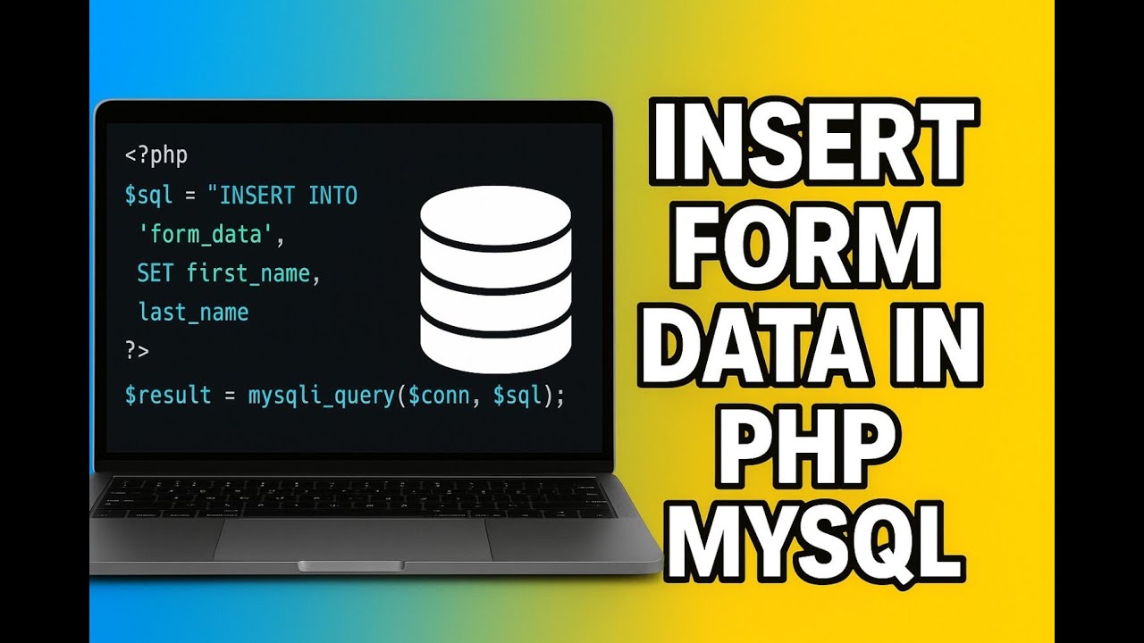 How to Insert Form Data into MySQL Database using PHP | PHP MySQL Tutorial for Beginners - YouTube