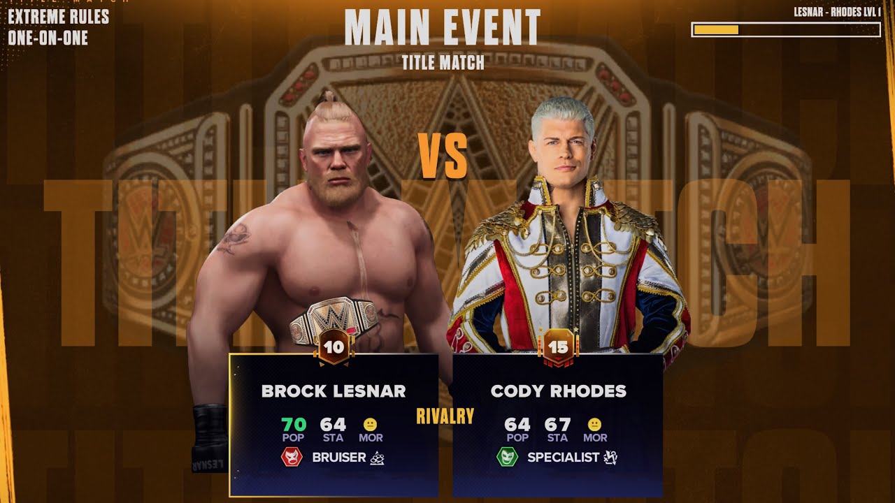 WWE 2K24 MyGM: Brock vs. Cody Brock Retains the Championship! - YouTube