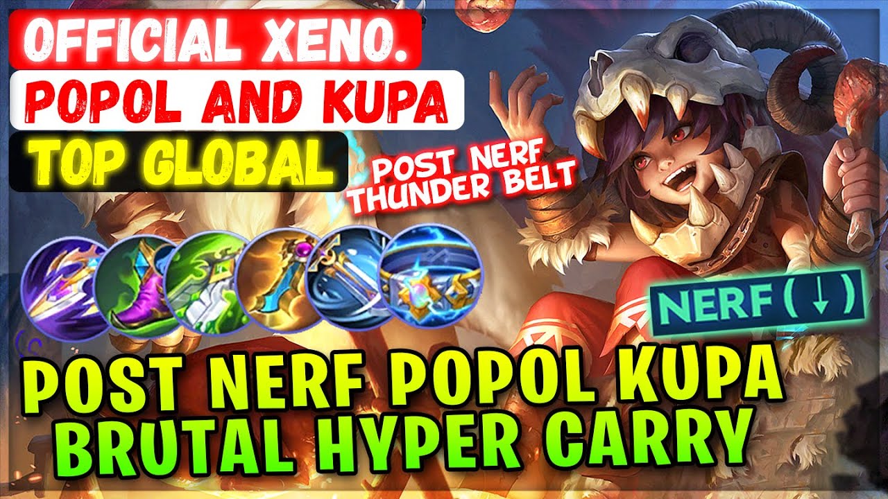 Post Nerf Popol Kupa Brutal Hyper Carry [ Top Global Popol and Kupa ] Official Xeno. Mobile ...