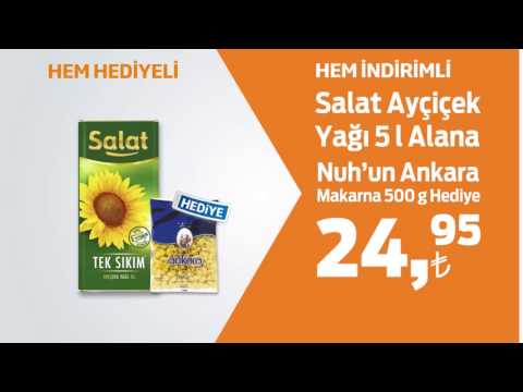 Salat Ayçiçek Yağı 5 lt Alana Nuh'un Ankara Makarna 50 gr Hediye!