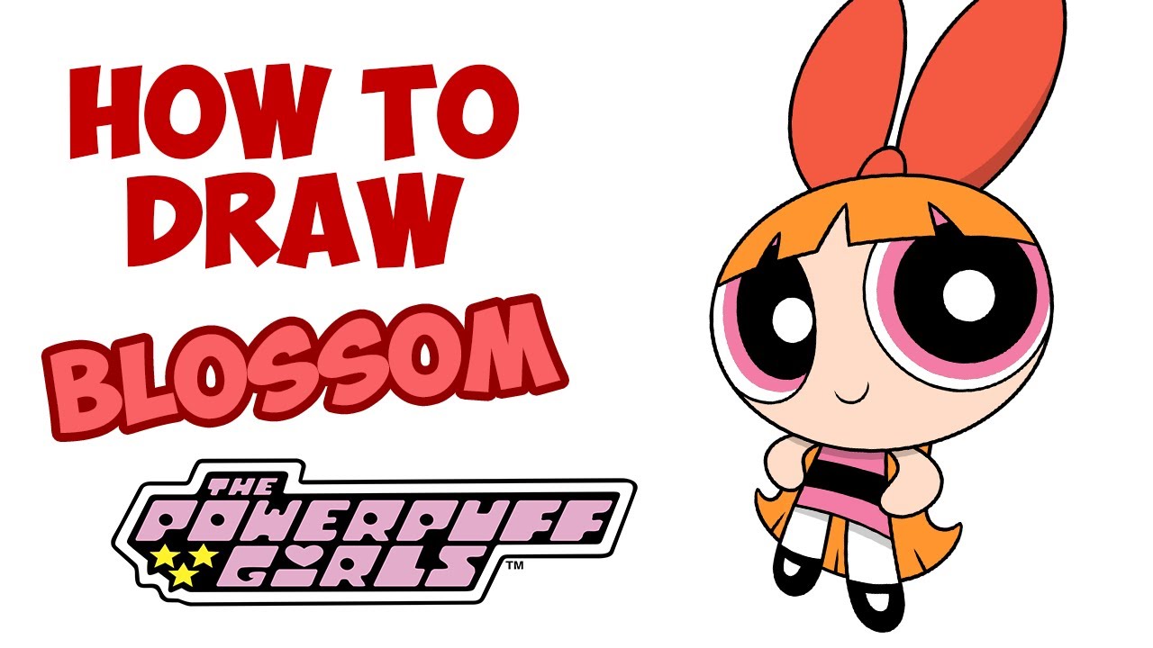 How To Draw Blossom From Powerpuff Girl Powerpuff Girl Youtube