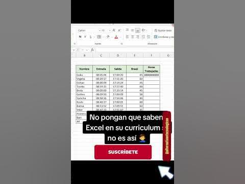 Como CALCULAR las HORAS de TRABAJO en EXCEL #excel #exceltips #exceltutorial - YouTube