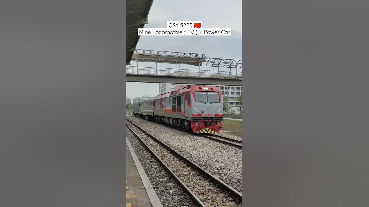 บีมพาชม 198 | QSY 5205 🇨🇳 พหุ รถจักร EV + รถ Power Car เตรียมตัวทำการทดสอบรถสินค้าน้ำหนัก 2,400 ...