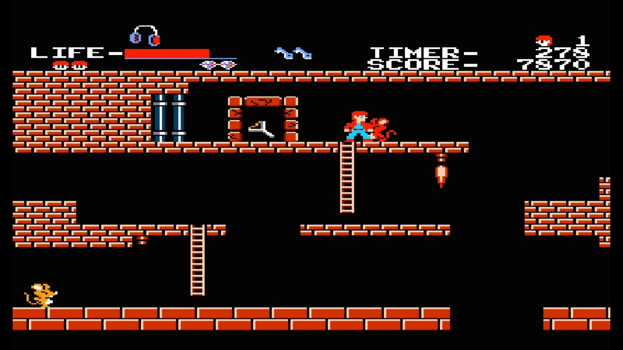 Goonies NES Game , Stage-1 to 2 + Stage-3 (Ghost level) [Almost Cleared ...