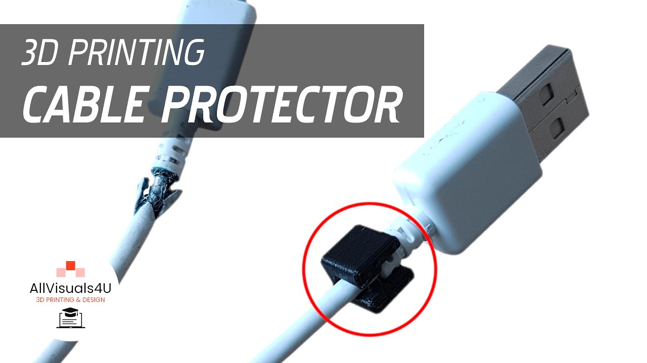 USB Cable Protector - Small 3D Prints - YouTube