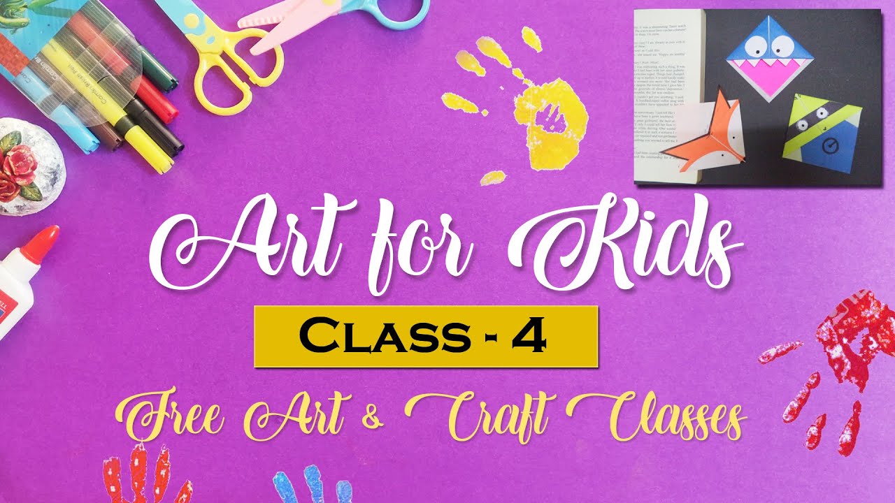 CLASS 4 | Origami Bookmark | Easy DIY Art for Kids | Anjali Arts - YouTube
