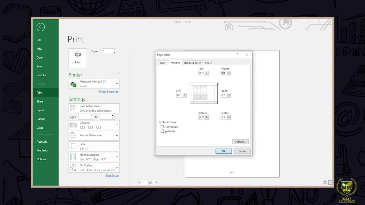 Printing Worksheets and Charts ( Part 02 ) | 11TH COMPUTER SCIENCE | CHP 09 | LECTURE NO 9.12 ...