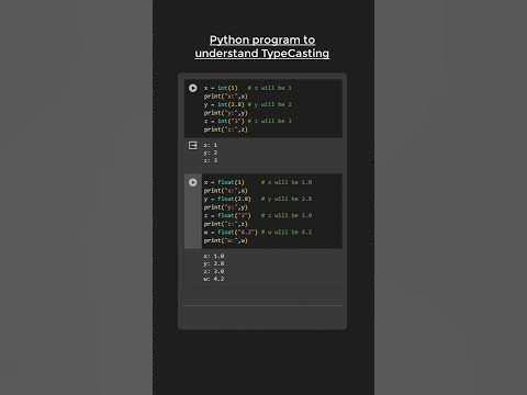 That's how typecasting is done in Python 😎🆒😱 #pythonshot #coding #shorts #short #code #type # ...