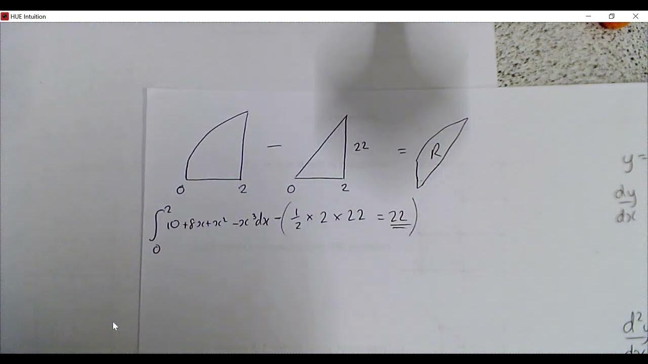 y12 integration to find area between two curves - YouTube